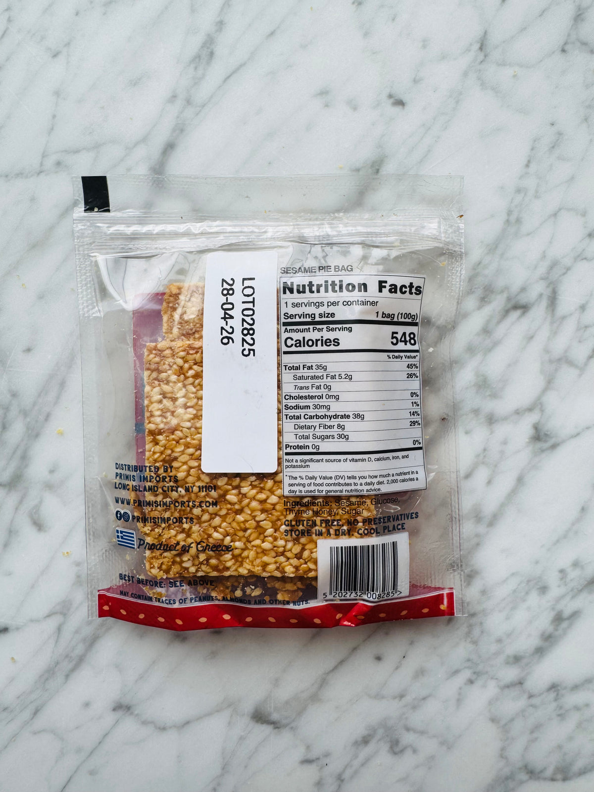 Pasteli Greek Sesame Brittle – Primis Imports